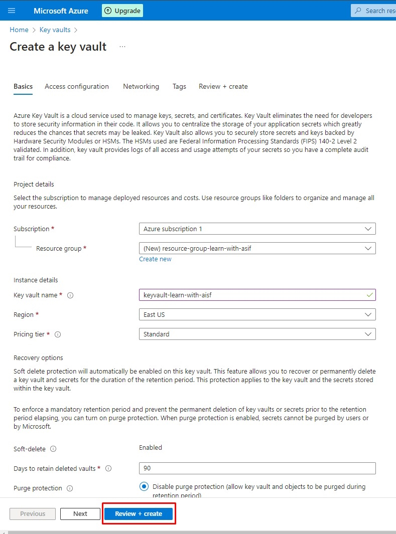 Azure Key Vault Creation Rbac Setup User Addition Secret Management